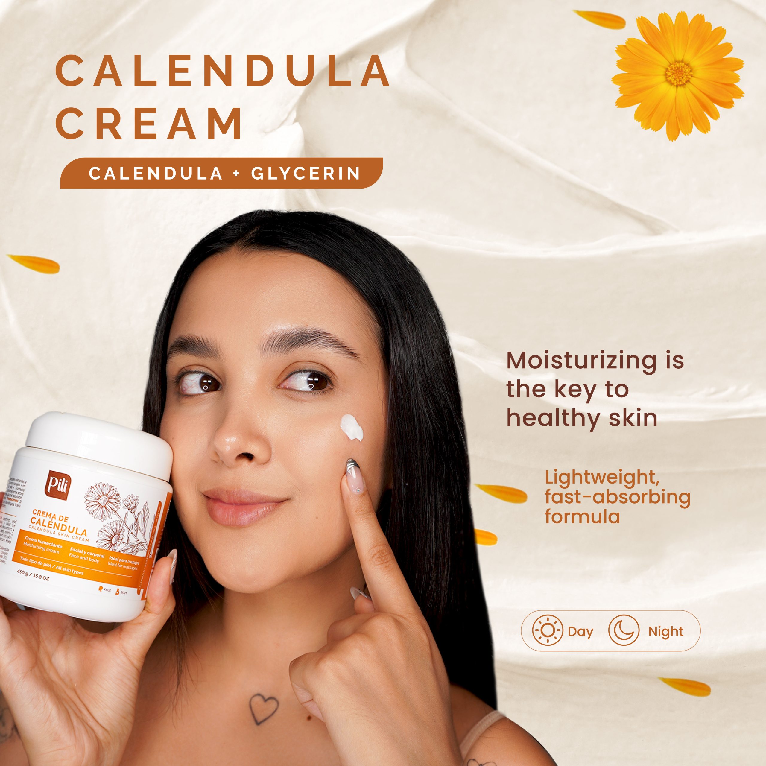 Calendula Skin Cream 15.8 oz – Pili Natural